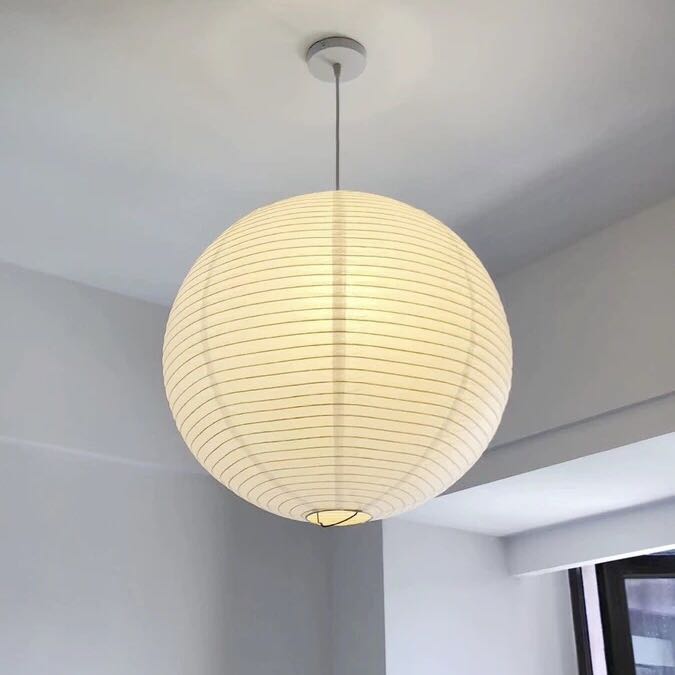 日式 日系 和風 Muji 無印風 簡約 紙 吊燈 北歐 月球 Moon ceiling lamp lighting chandelier ...