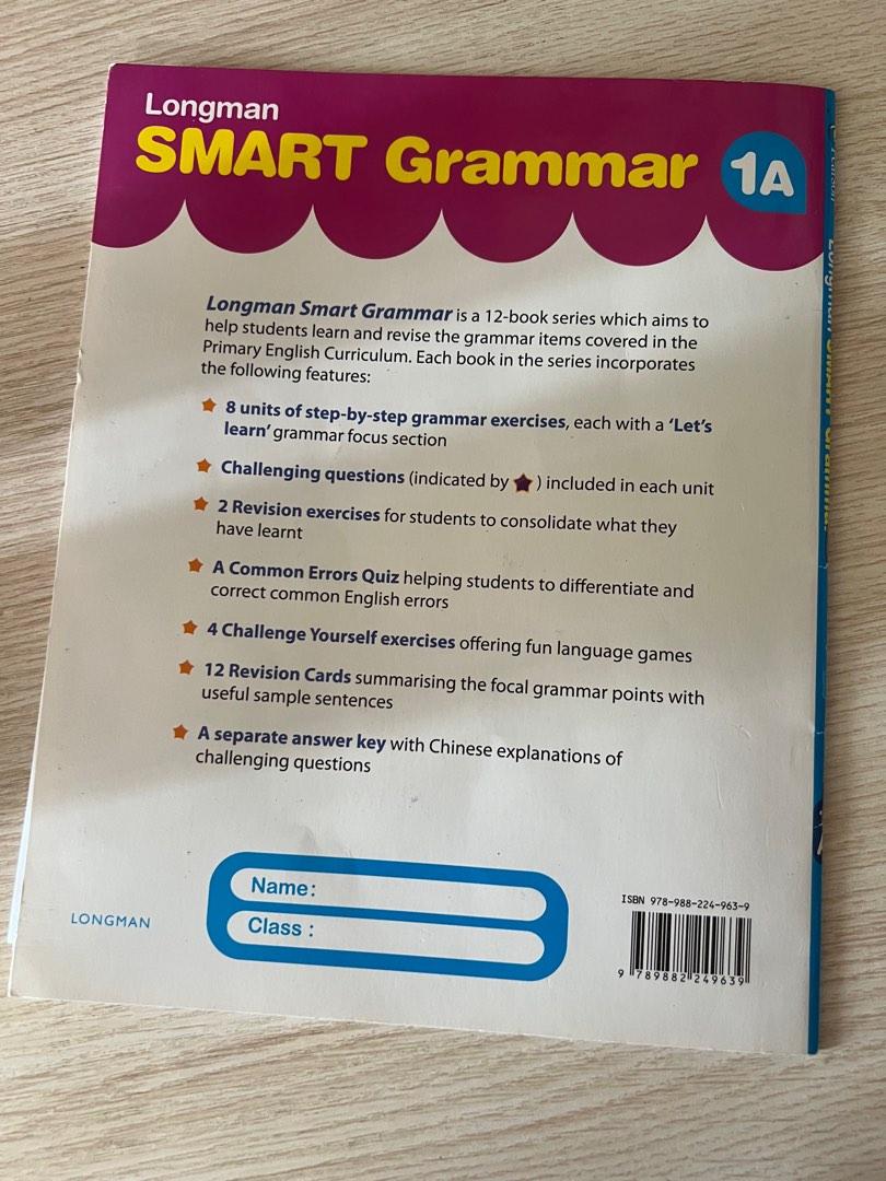 小學英文練習 grammar book smart grammar Pearson 一年級, 興趣及遊戲, 書本 & 文具, 教科書 - Carousell