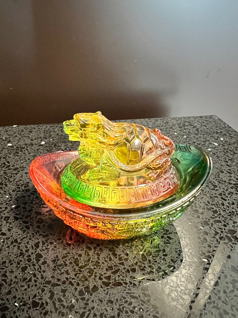 琉璃战龟 Liu Li Dragon Turtle (Free Small Ingots), Furniture & Home Living ...