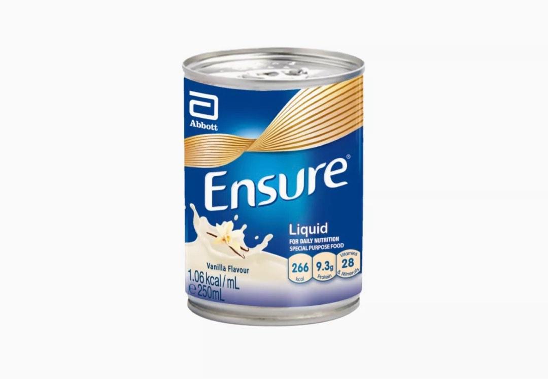 Abbott Ensure Liquid Vanilla Flavour, Health & Nutrition, Health ...