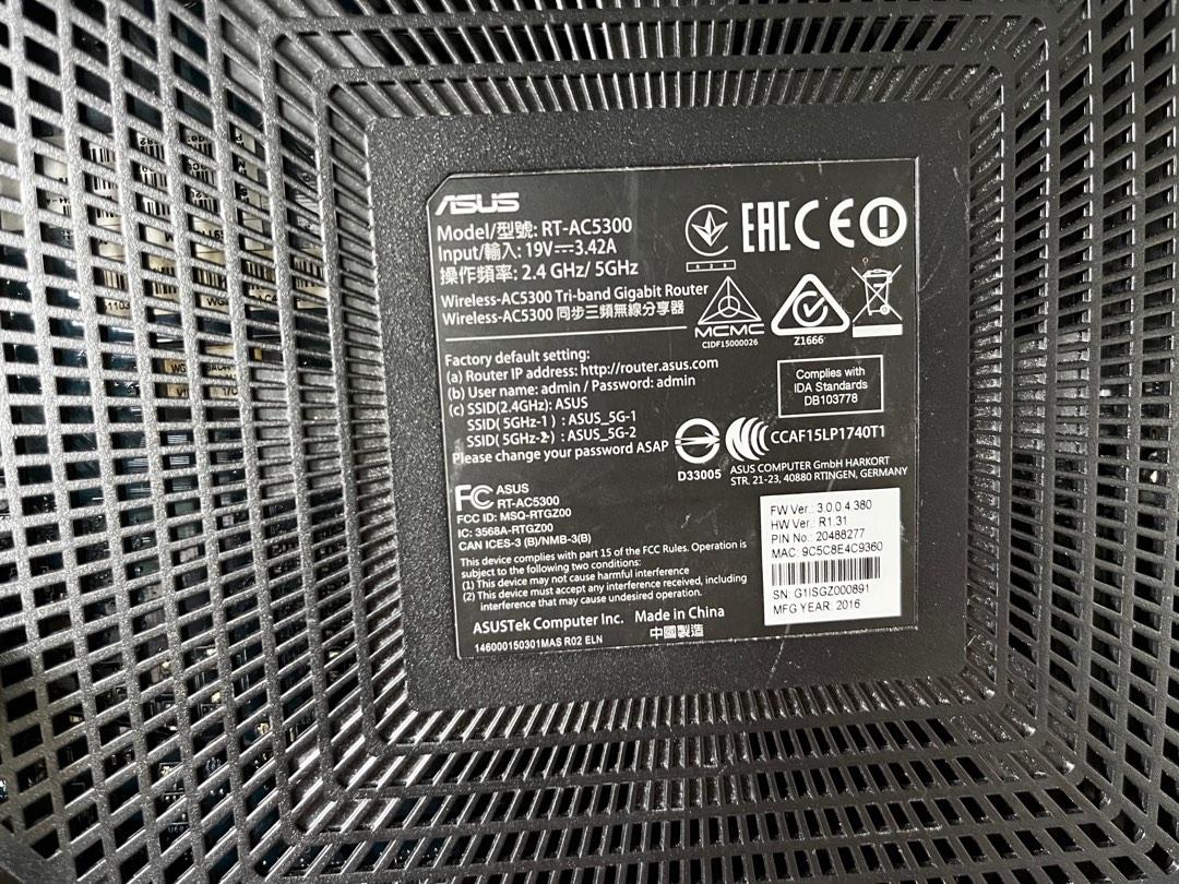 AC 5300 Asus Router, Computers & Tech, Parts & Accessories, Networking ...