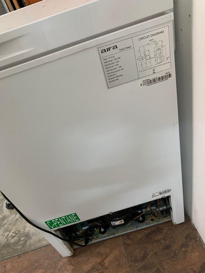 Aifa AF-H118L Chest Freezer, TV & Home Appliances, Kitchen Appliances ...