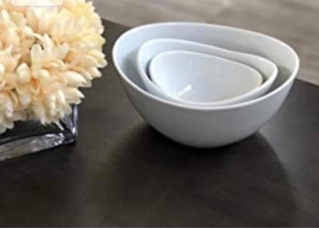 Anko 3 Oval Bowl Set White Party Food Server Display Set, Furniture ...