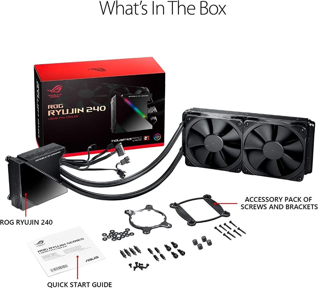 Asus ROG Ryujin 240 RGB AIO Liquid CPU Cooler, Computers & Tech, Parts ...