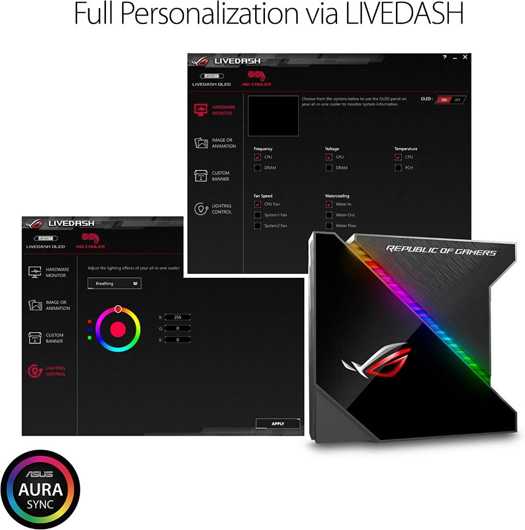 Asus ROG Ryujin 240 RGB AIO Liquid CPU Cooler, Computers & Tech, Parts ...