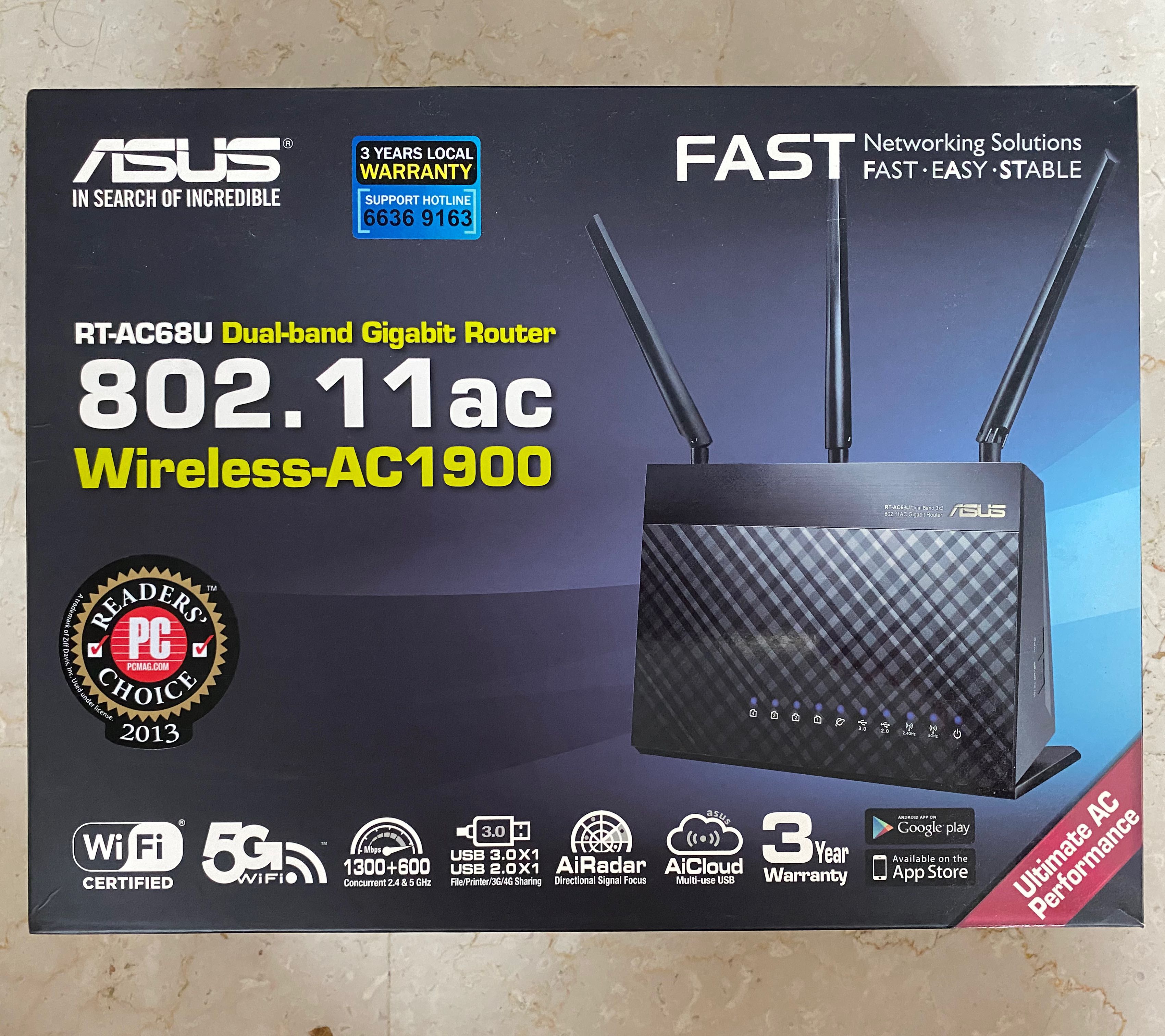 Asus router RT-AC68U, Computers & Tech, Parts & Accessories, Networking ...