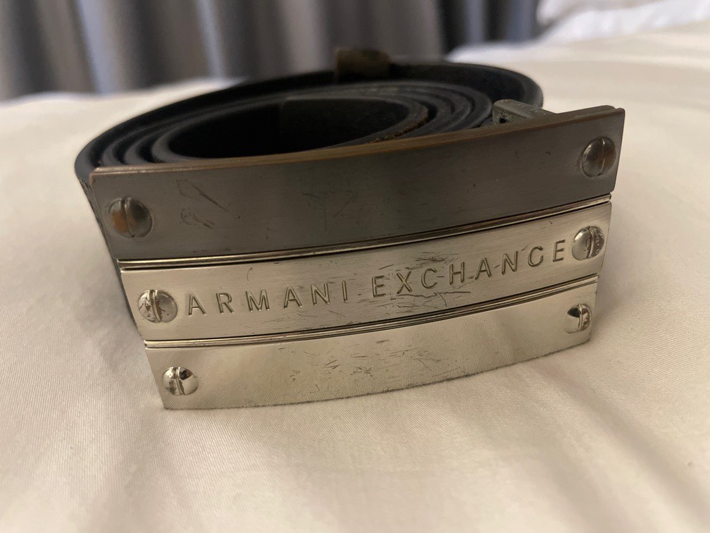 Authentic AX Leather Belt (Armani Exchange), Women's Fashion, Watches ...