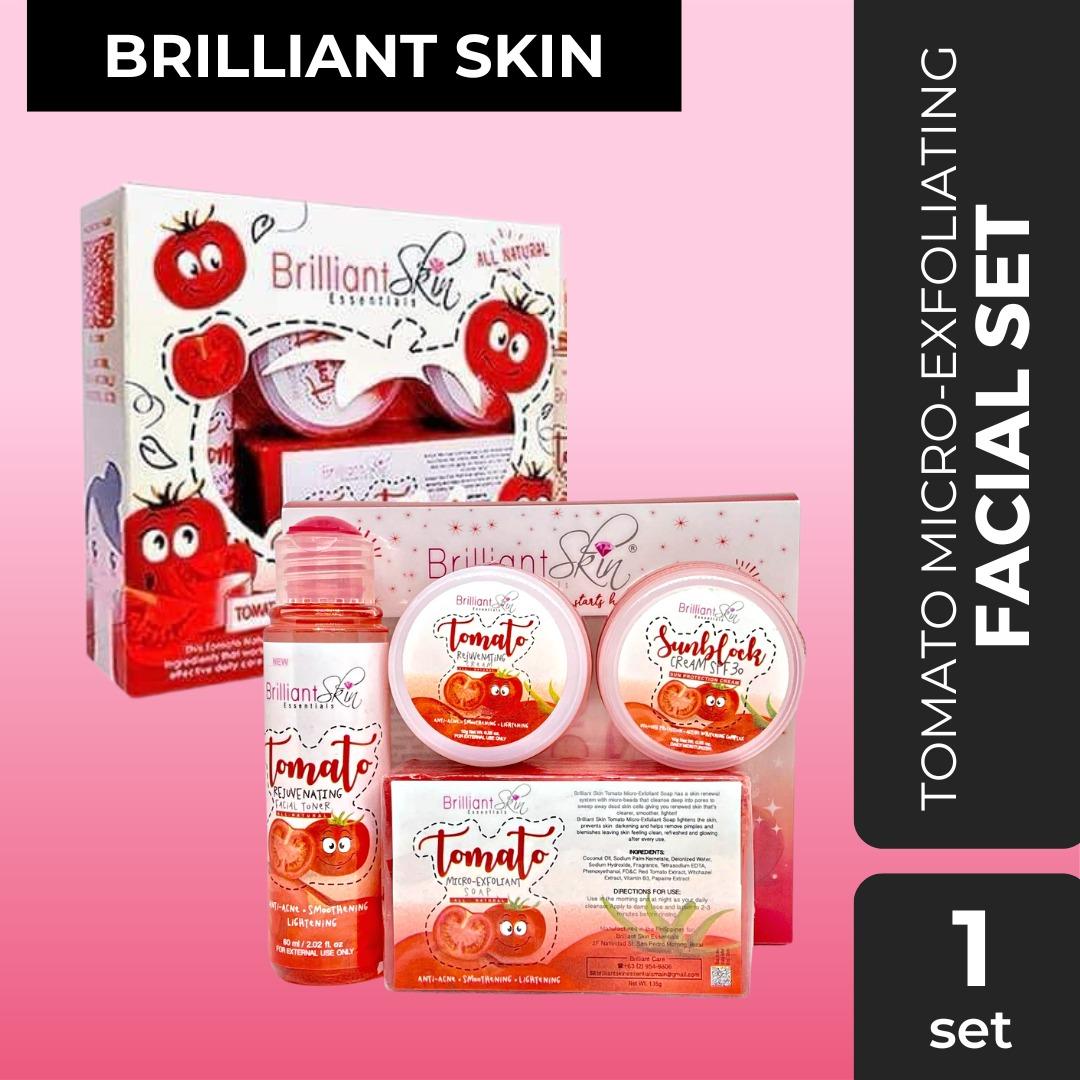 Authentic Brilliant Skin Tomato Micro-Exfoliating Set, Beauty ...