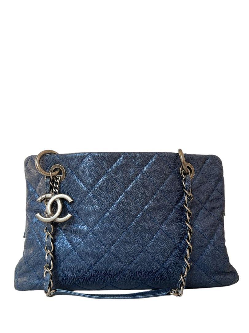 Authentic Chanel Tote Blue Caviar #18 with Holo only (33x19cm) idr 21 ...