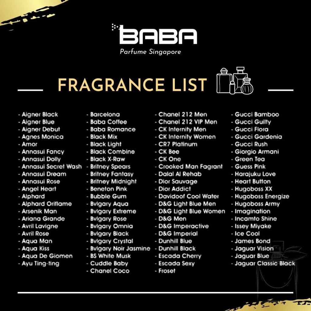 Baba perfumes closest to original fragrances, Beauty & Personal Care ...