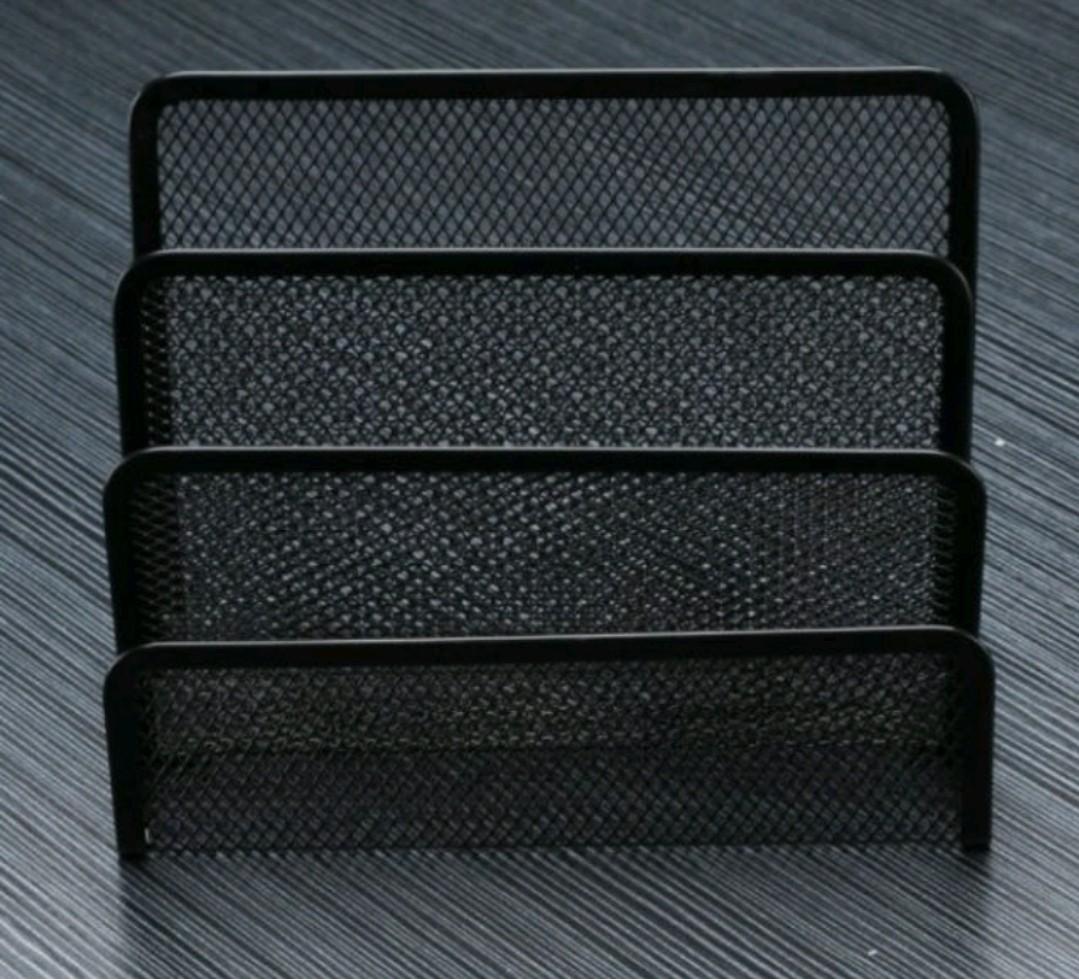 Black Mesh Letter Paper Storage Rack Holder, Furniture & Home Living ...