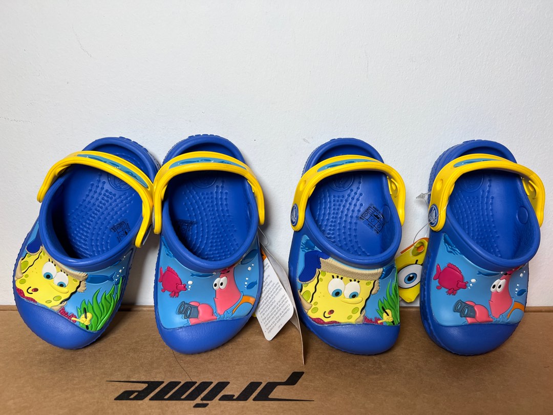 Blue & Yellow Crocs x SpongeBob Undersea Discover Clog - Kids, Babies ...