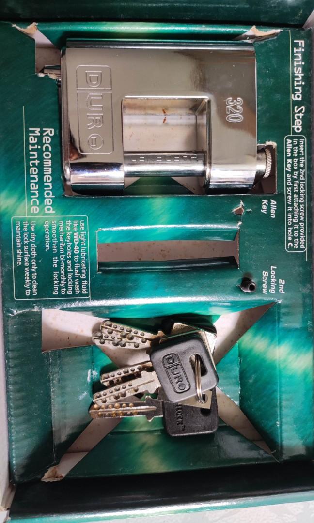 Brand New Solid Duro Lock with computerized keys, Furniture & Home ...