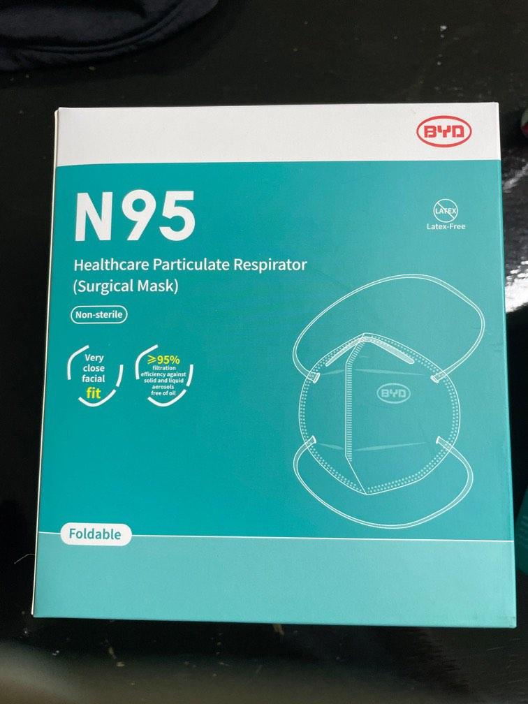 BYD N95 Mask, Health & Nutrition, Face Masks & Face Shields on Carousell
