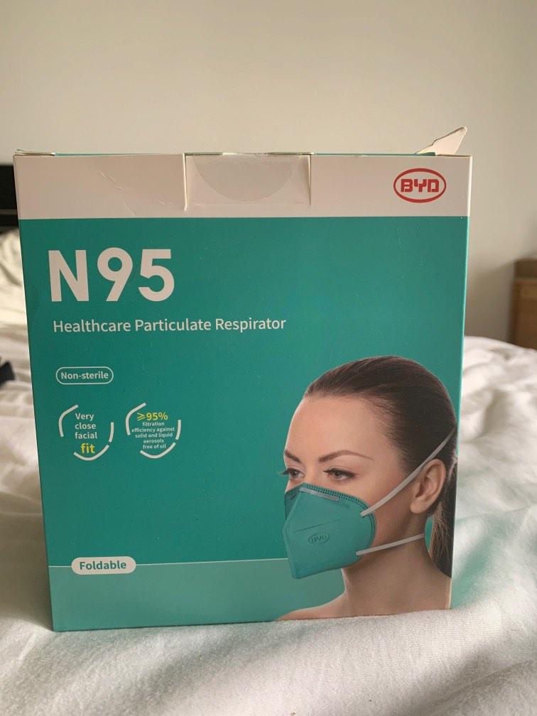 BYD N95 Masks, Health & Nutrition, Face Masks & Face Shields on Carousell
