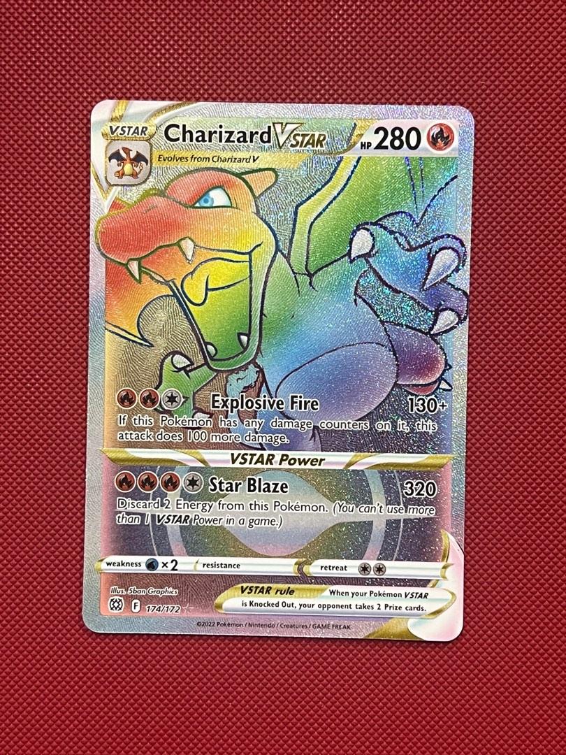 Charizard Vstar rainbow, Hobbies & Toys, Toys & Games on Carousell
