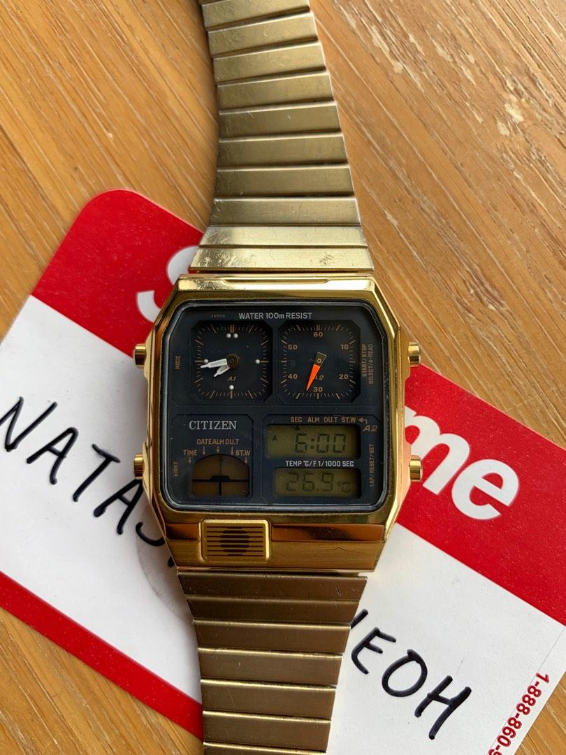 Citizen Ana Digi Temp Gold, Men's Fashion, Watches & Accessories ...