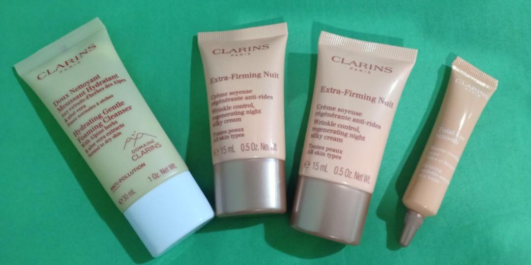 Clarins travel kit, Beauty & Personal Care, Face, Face Care on Carousell