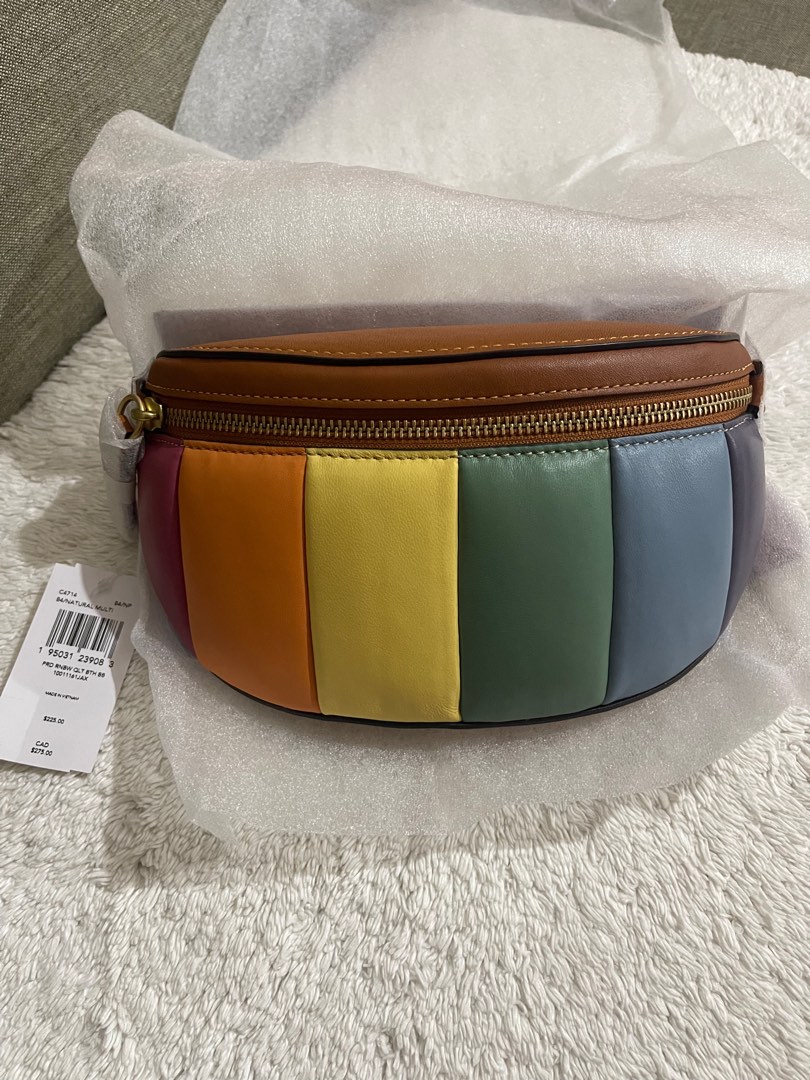 Coach pride rainbow quilted beltbag RETAIL, Women's Fashion, Bags ...