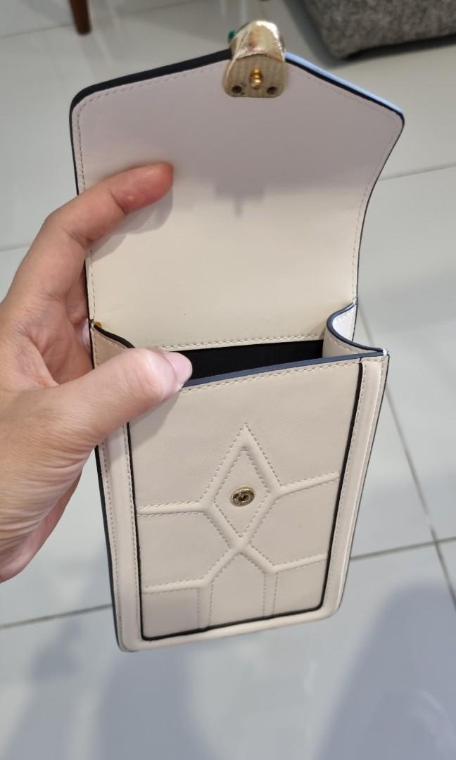 Cream leather handphone hp pouch, Women's Fashion, Bags & Wallets ...