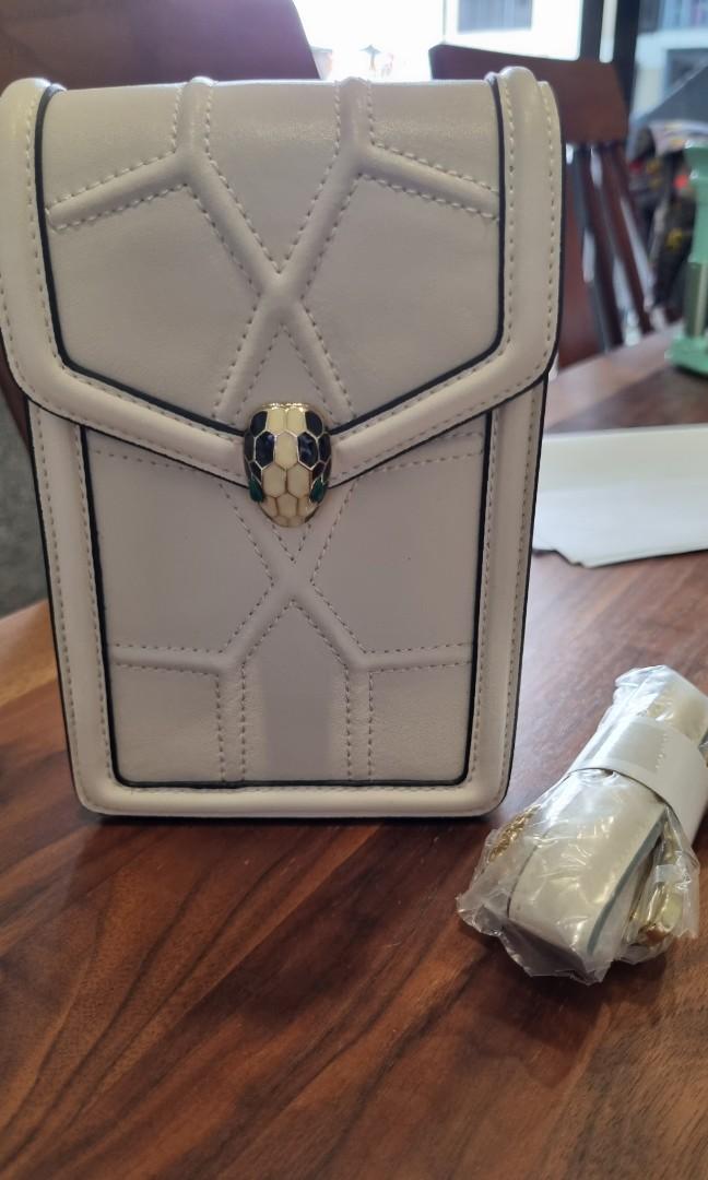 Cream leather handphone hp pouch, Women's Fashion, Bags & Wallets ...