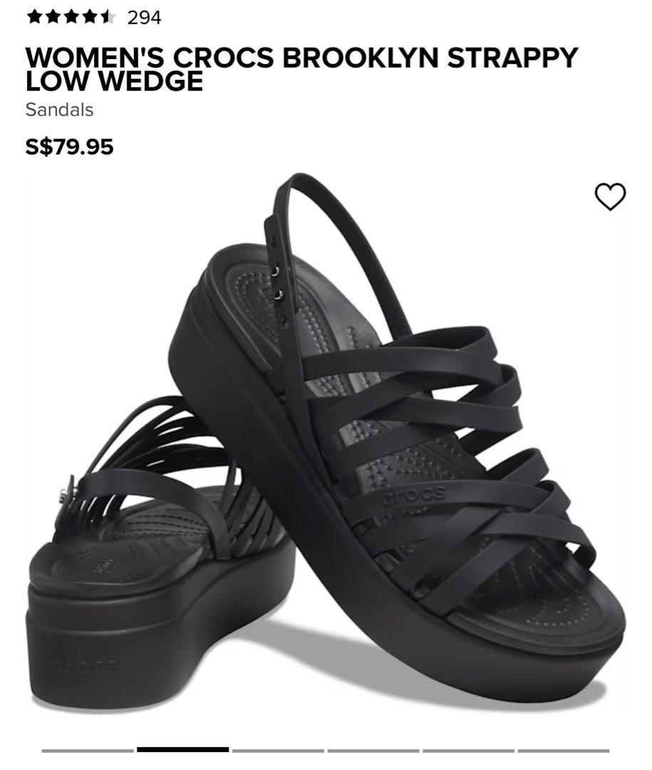 Crocs Brooklyn Strappy Low Wedge, Women's Fashion, Footwear, Sandals on ...