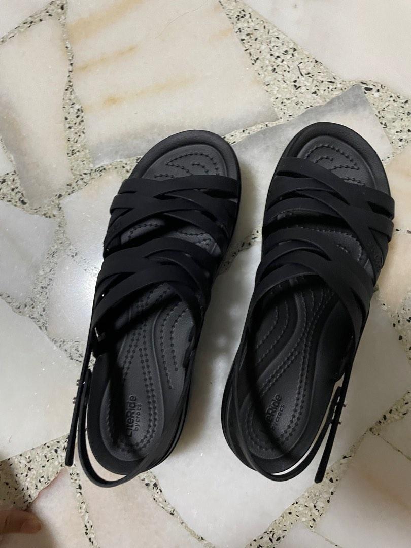 Crocs Brooklyn Strappy Low Wedge, Women's Fashion, Footwear, Sandals on ...