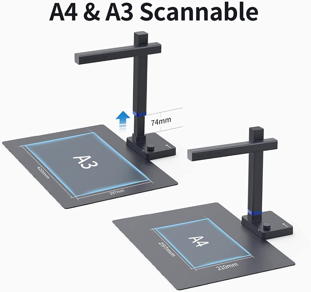 CZUR Shine Ultra Smart Document Scanner, USB Book Scanner with OCR Auto ...