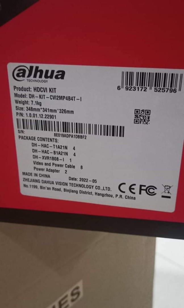 Dahua Wiz Sense 8 Channel Camera Kit 1xAI XVR 4x 2MP Turret Plug and ...