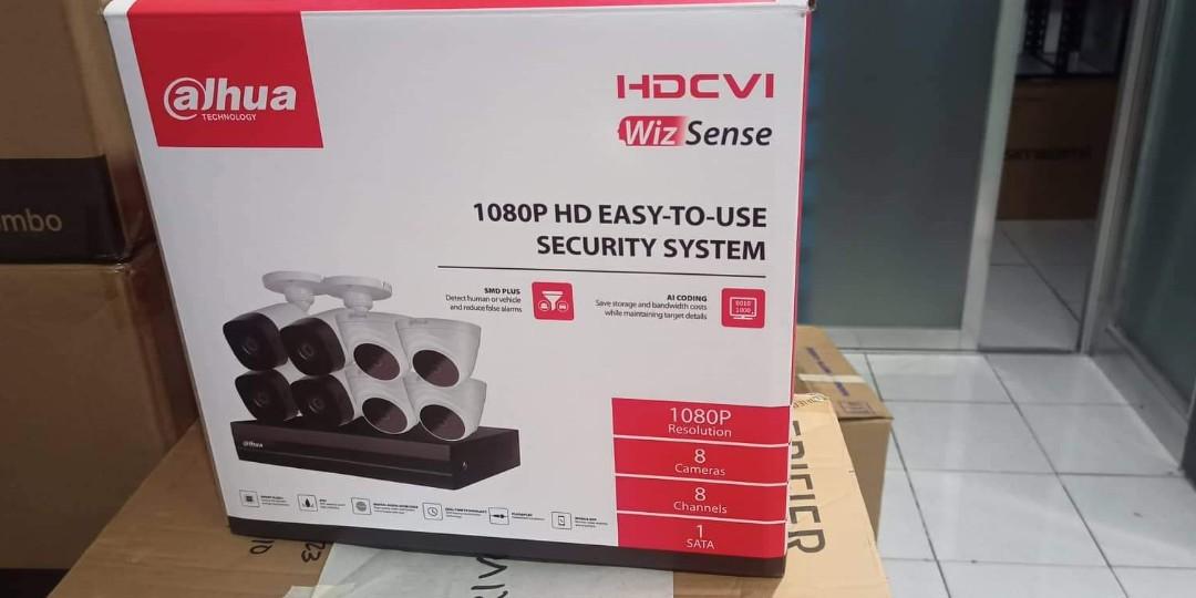 Dahua Wiz Sense 8 Channel Camera Kit 1xAI XVR 4x 2MP Turret Plug and ...