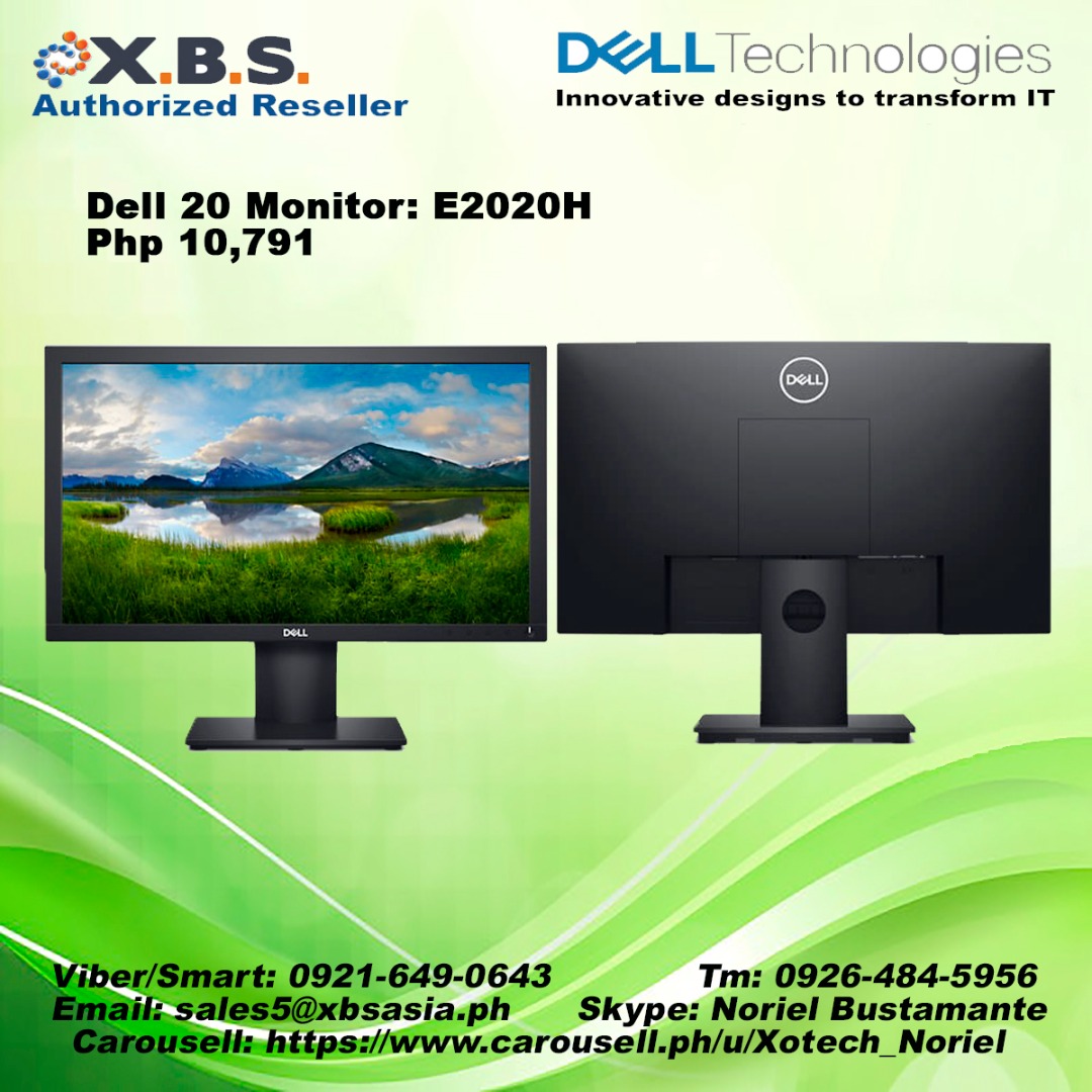 Dell 20 Monitor: E2020H, Computers & Tech, Office & Business Technology ...