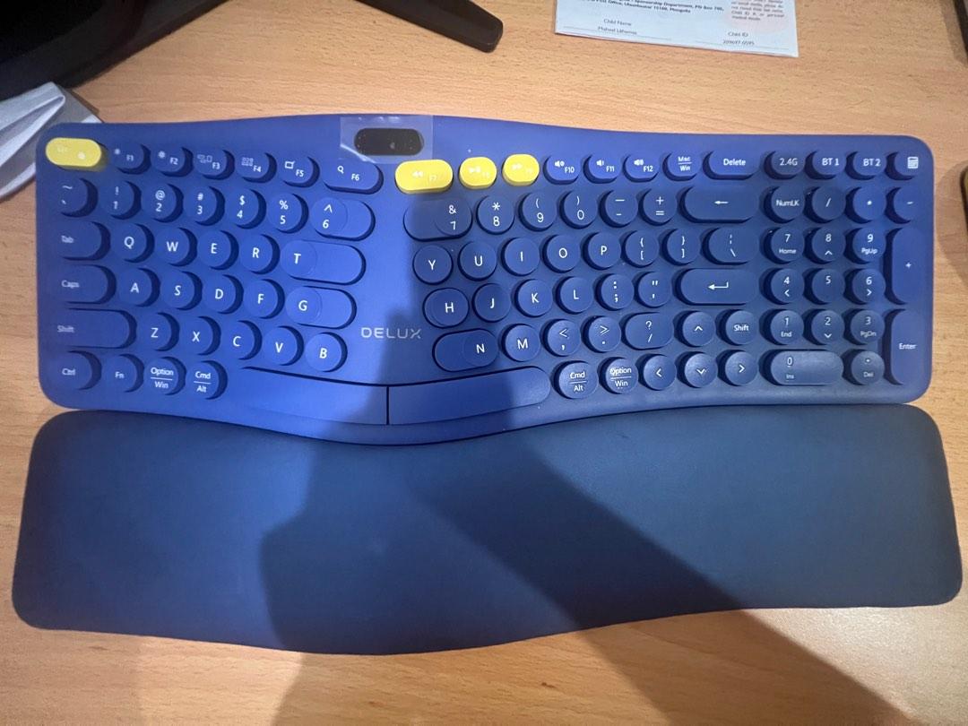 Delux Wireless Ergonomic Keyboard Bluetooth, Computers & Tech, Parts ...