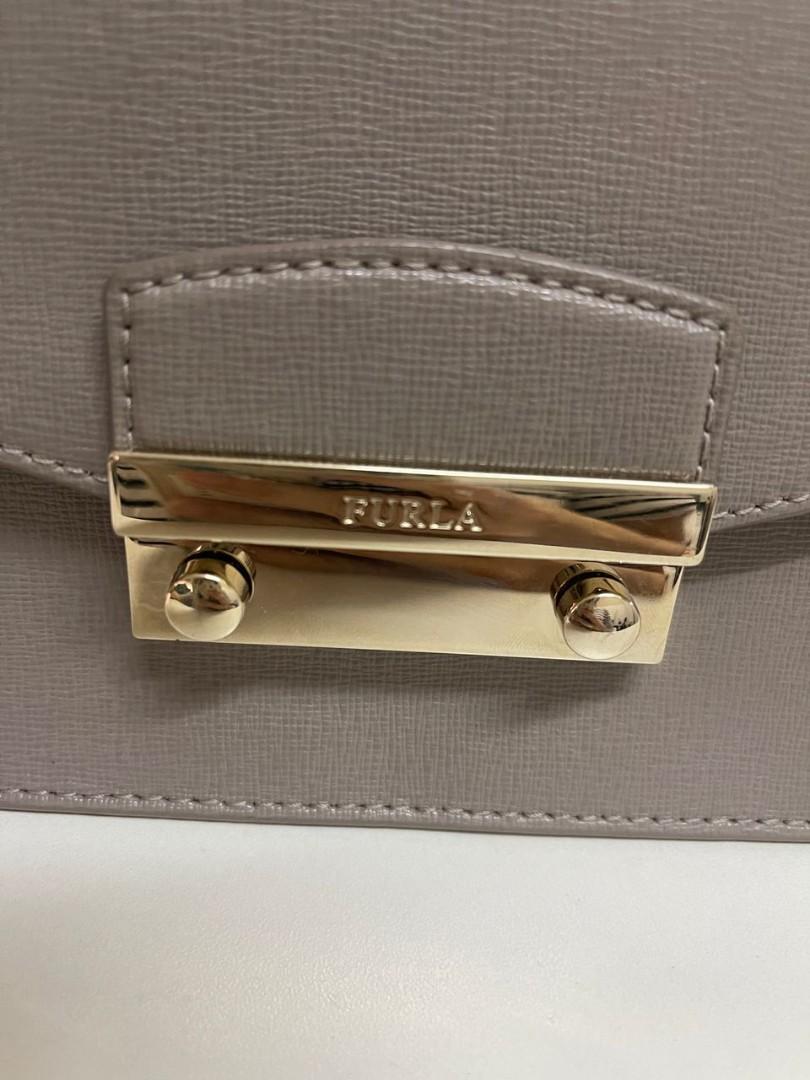 SPECIAL DEAL !! Furla Grey Metropolis mini authentic handbag, Luxury ...
