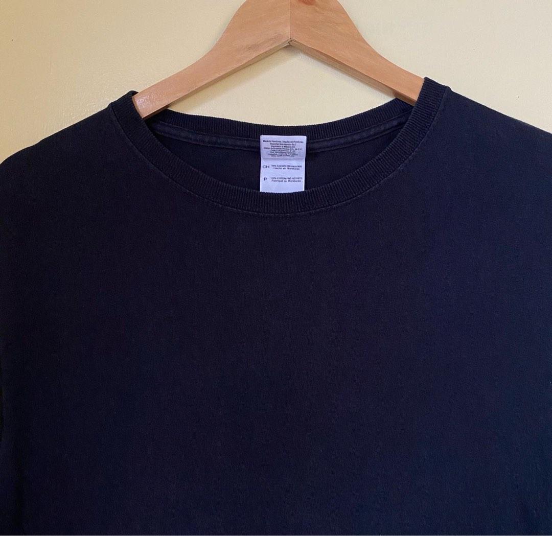 Gildan Plain Black shirt, Men's Fashion, Tops & Sets, Tshirts & Polo ...