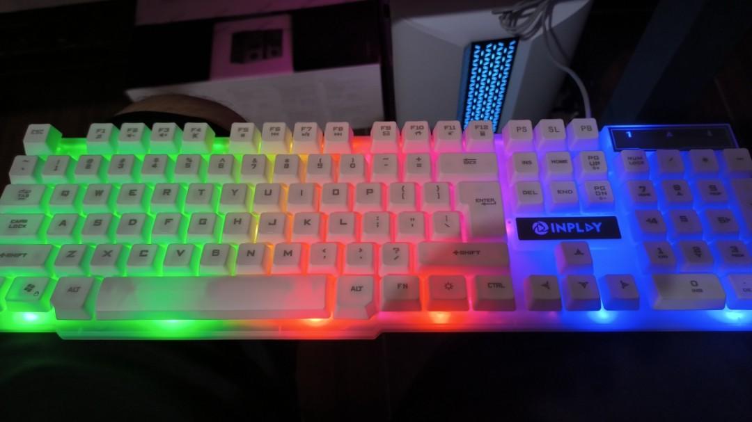 Inplay stx200 rainbow keyboard and mouse, Computers & Tech, Parts ...