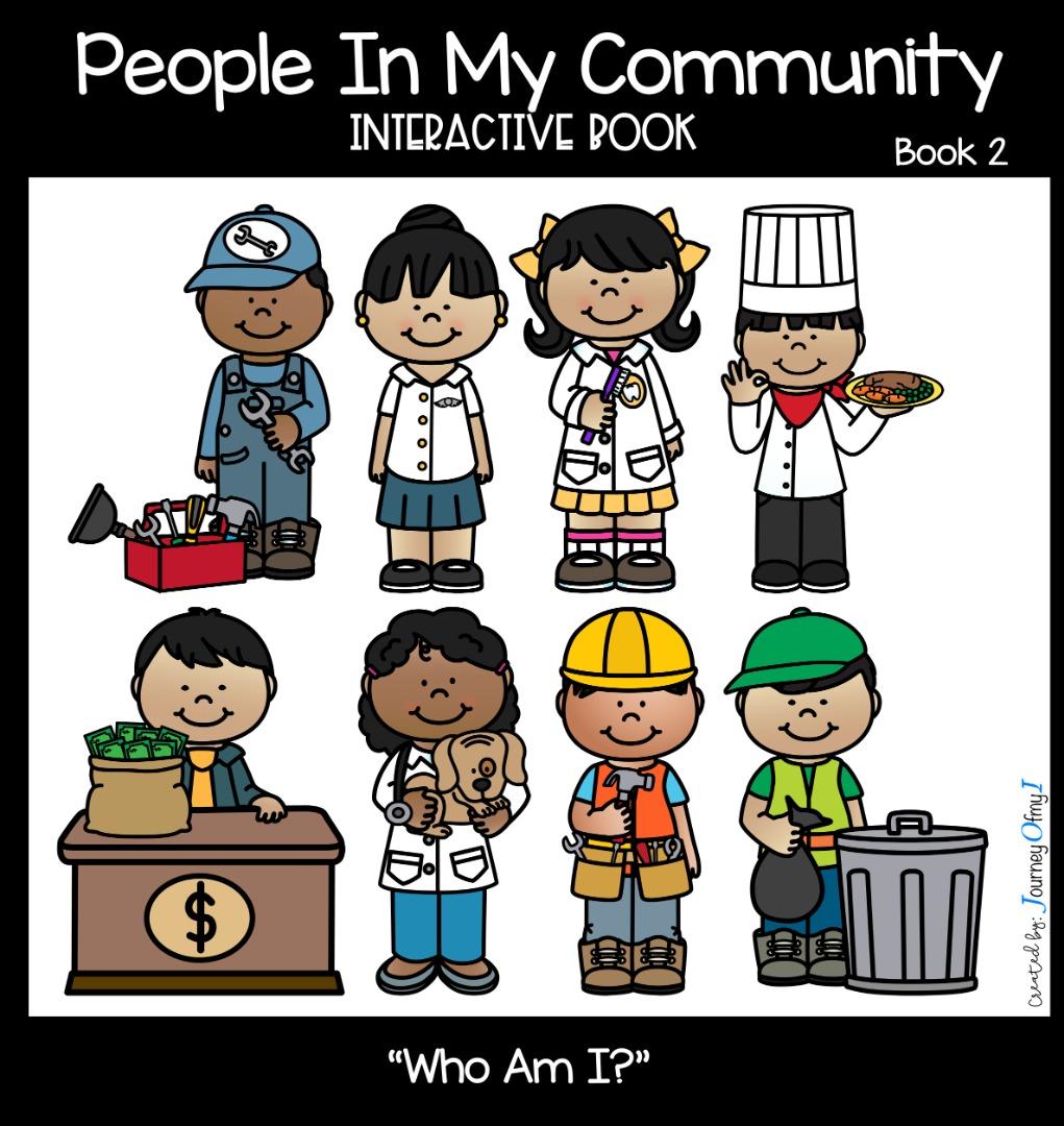Interactive Book - People In My Community (Books 1 & 2), Hobbies & Toys ...