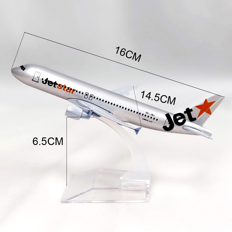JETSTAR ASIA AIRBUS A320-200 9V-JSJ 16CM DIE-CAST METAL WITH PLASTIC ...