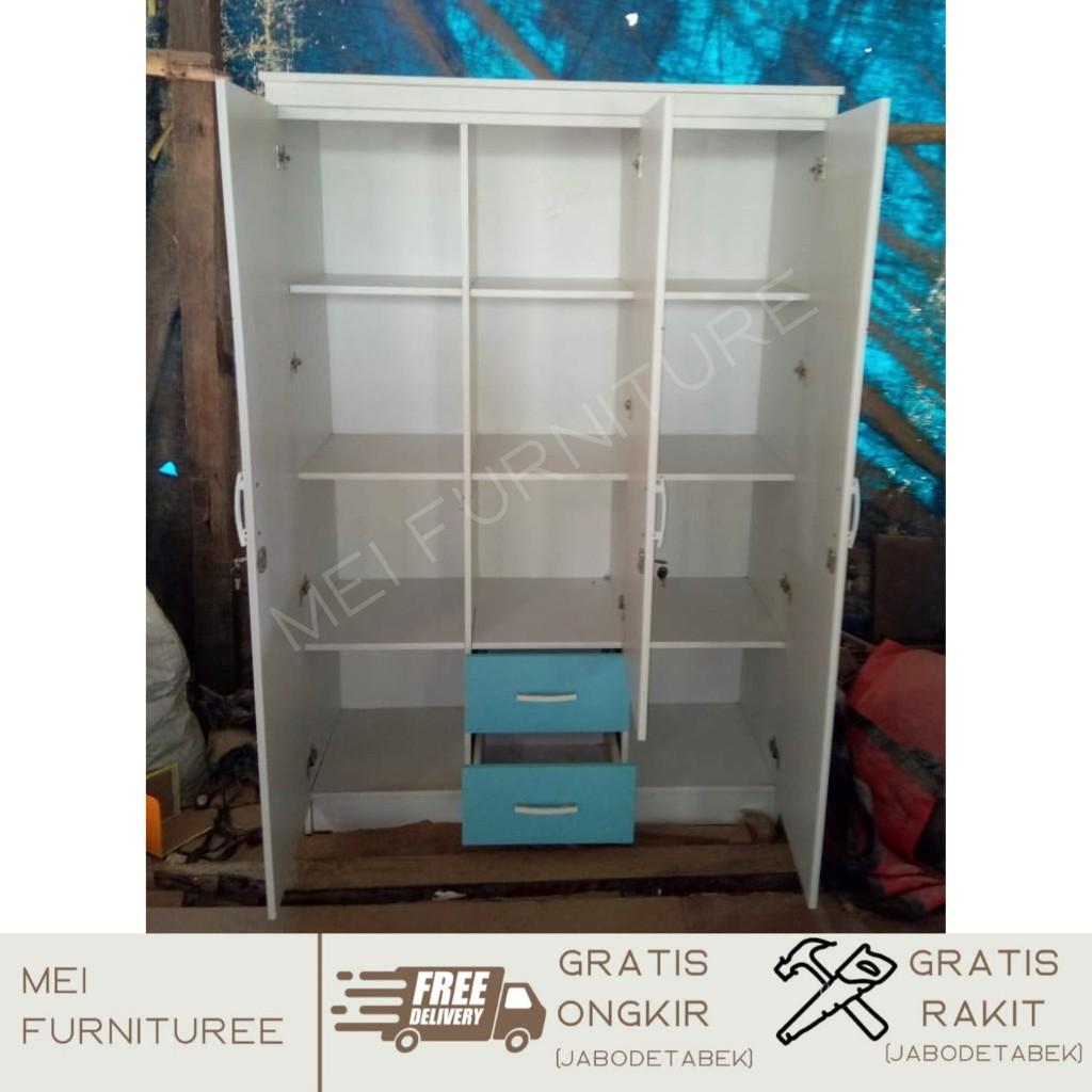 Jual lemari 3 pintu buka tutup minimalis, Perabotan Rumah di Carousell