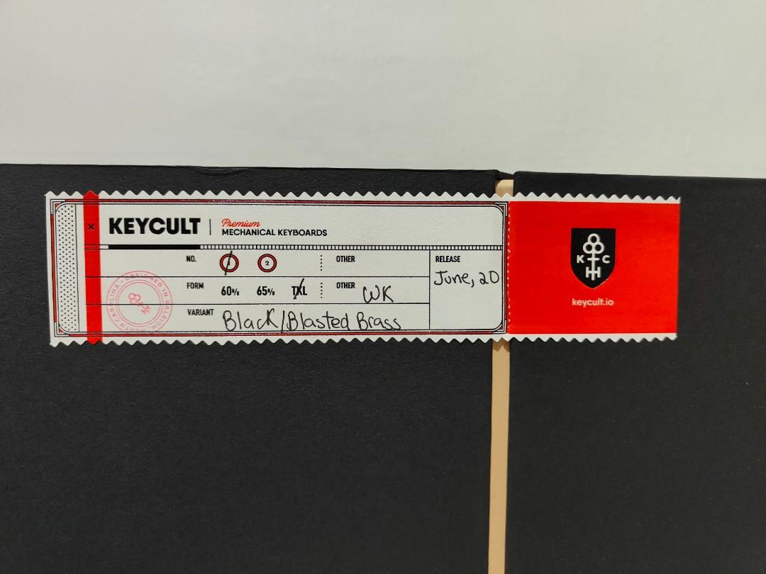 Keycult No.1 Rev2 TKL Standard Black and Brass (Sandblasted), Computers ...