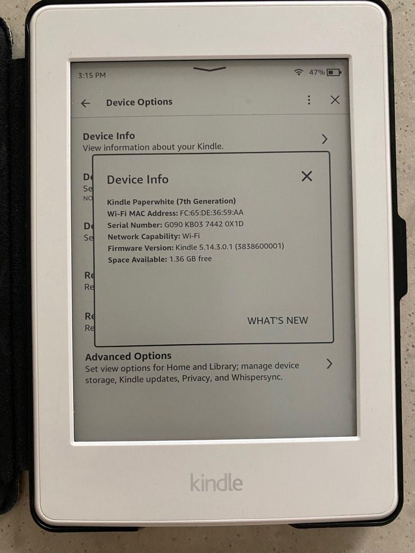 Kindle Paperwhite 3 White, Mobile Phones & Gadgets, E-Readers on Carousell