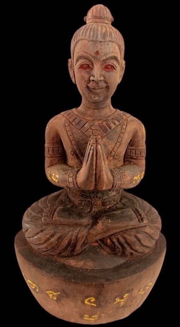 Kuman thep Guman Thep Hand Curved Yant Red Eyes Suriyathep seated on Ingot Batch: Wai Kru ...