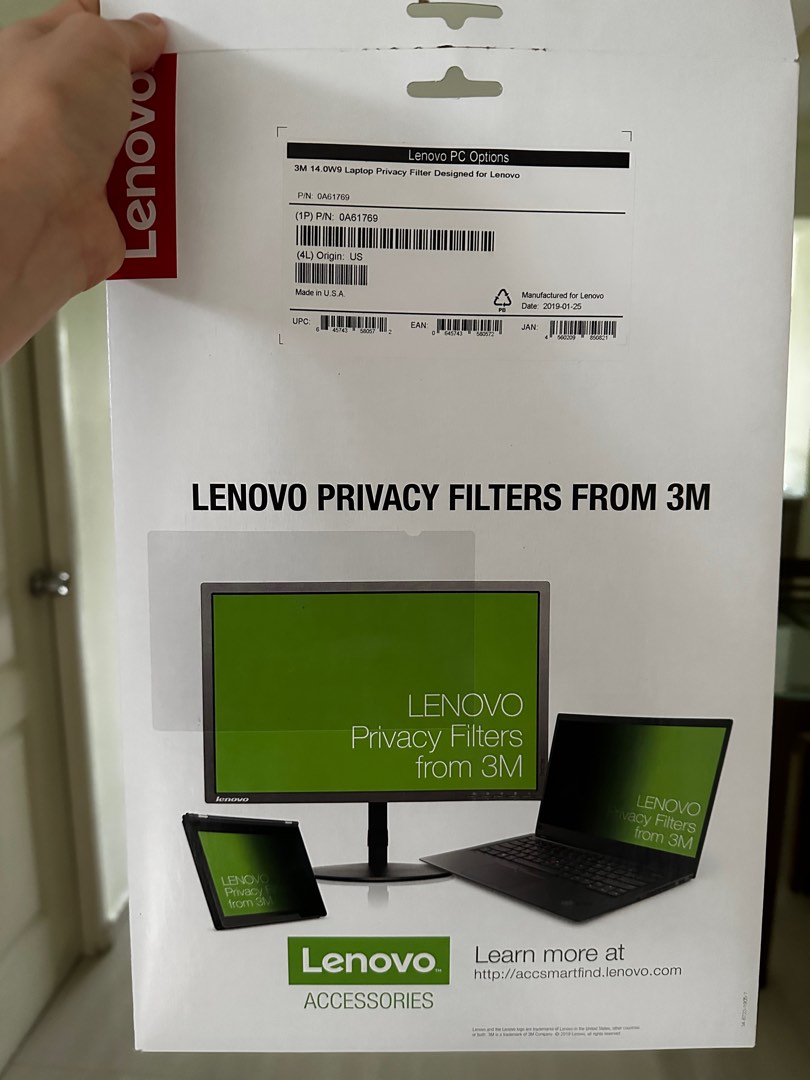 Lenovo 14-inch privacy filter, Computers & Tech, Parts & Accessories ...
