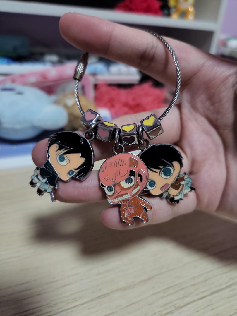 [NEGO] Levi and Eren AOT key chain / key ring, Hobbies & Toys ...