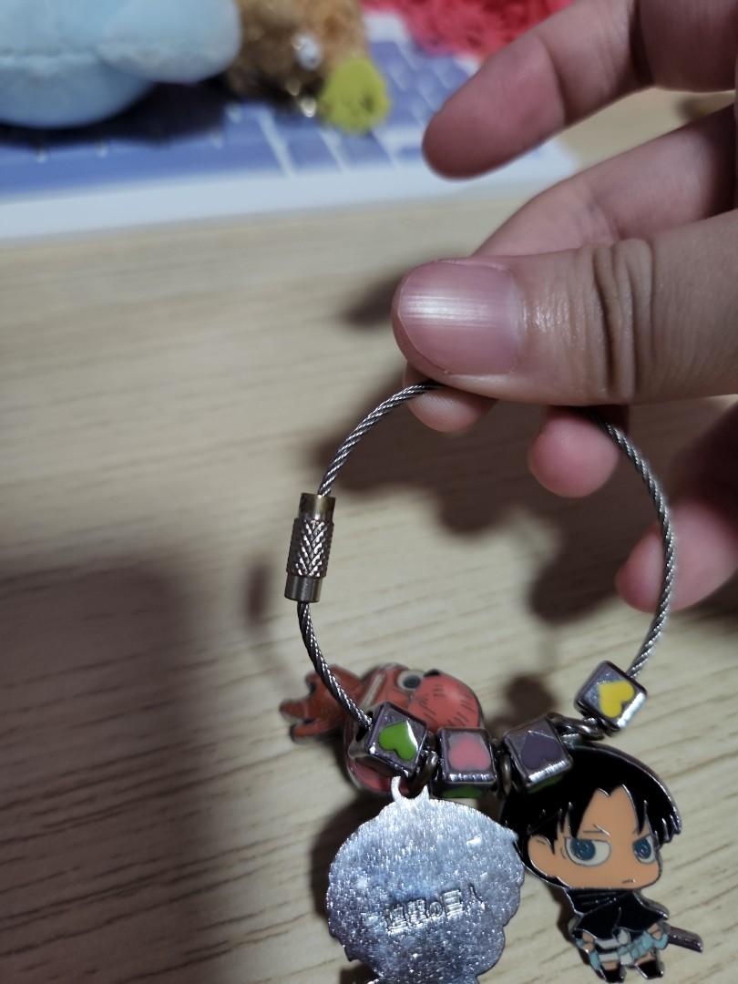 [NEGO] Levi and Eren AOT key chain / key ring, Hobbies & Toys ...