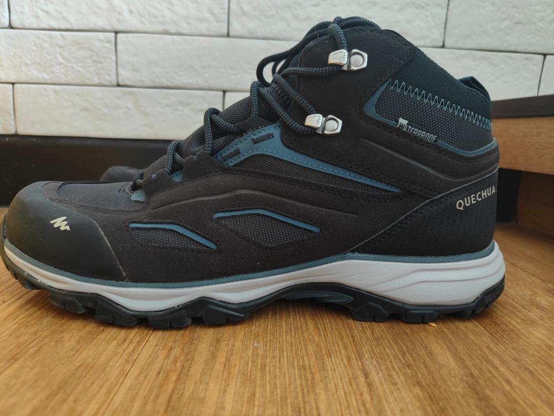 Quechua MH 100 Men Mountain Hiking Waterproof Mid Shoes, Men's Fashion, Footwear, Casual shoes ...