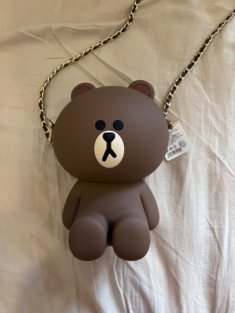 Line Friends Brown Sling Bag, Women's Fashion, Bags & Wallets, Shoulder ...