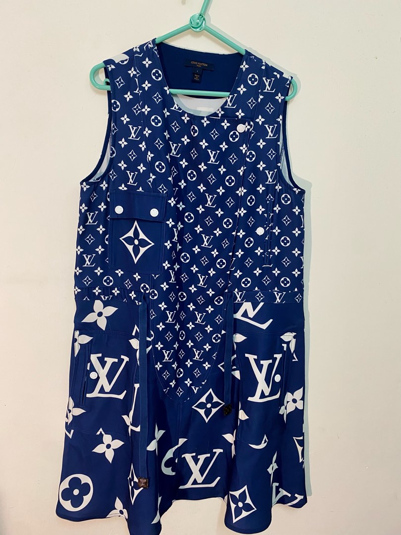 LV blue monogram dress #Louis Vuitton, 女裝, 連身裙 & 套裝, 連身裙 - Carousell