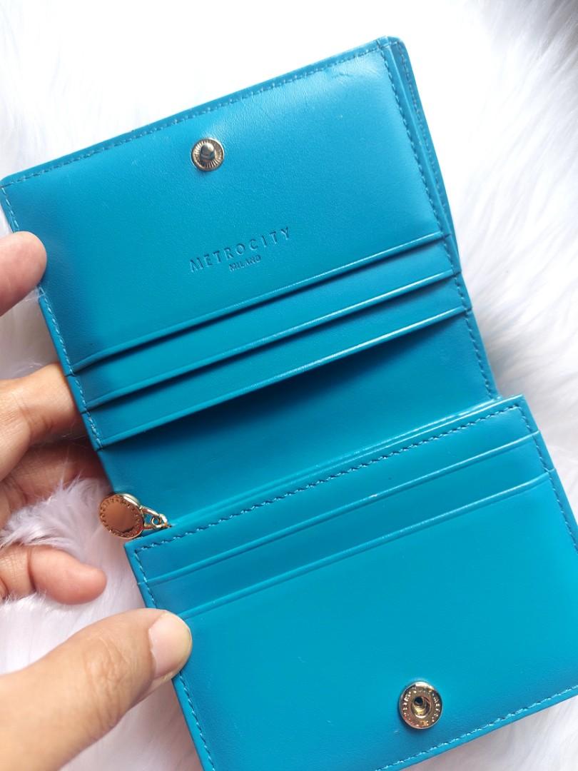 Metrocity Short Bi fold wallet in powder blue, Women's Fashion, Bags ...