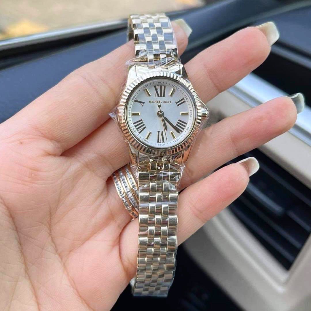MK MINI SILVER DIAL LEXINGTON AUTHENTIC WATCH, Women's Fashion, Watches ...