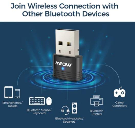 Mpow BH456A Bluetooth 5.0 USB Adapter for PC, Computers & Tech, Parts ...